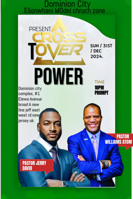 Copy of Yellow Modern & Minimal Cross Over To Power Poster | PosterMyWall