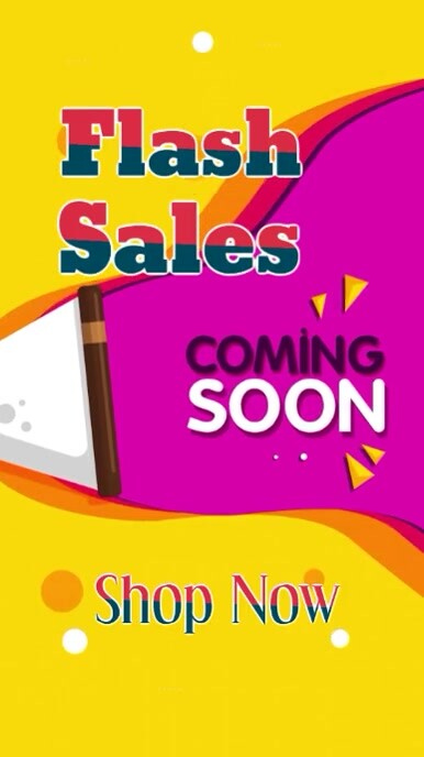 Yellow Modern & Minimal Flash Sales Instagram Reel Template | PosterMyWall