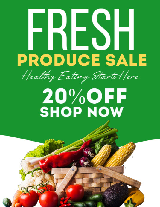 Copy of Yellow Modern & Minimal Fresh Produce Sale Flyer (us Letter ...