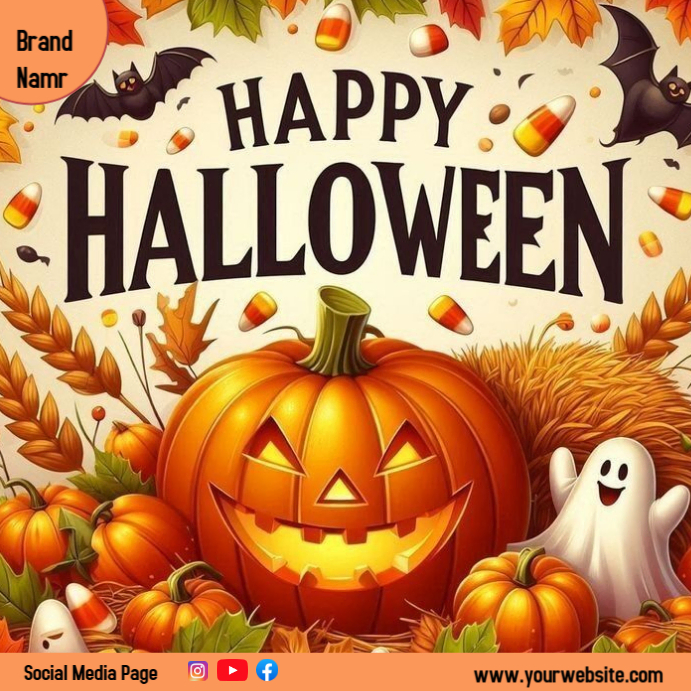 Copy of Yellow Modern & Minimal Happy Halloween Day Instagram Post ...