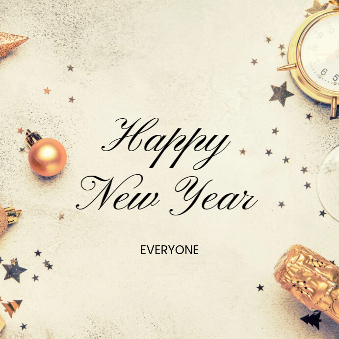 Copy of Yellow Modern & Minimal Happy New Year Instagram Post ...