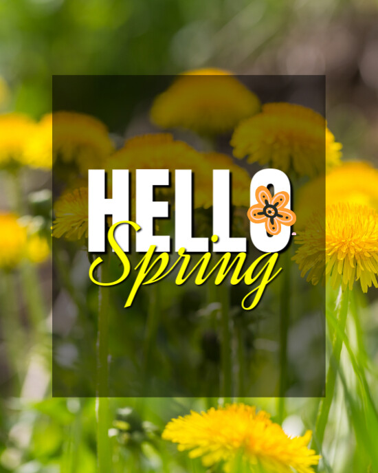 Copy of Yellow Modern & Minimal Hello Spring Instagram Portrait ...