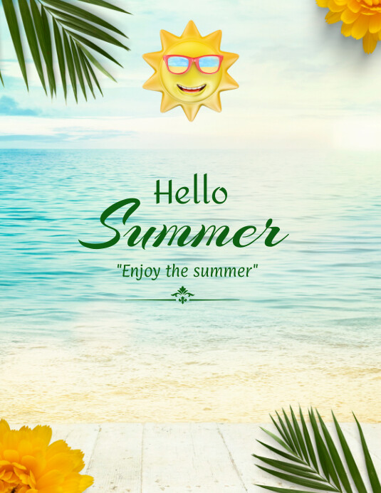 Copy of Yellow Modern & Minimal Hello Summer Flyer ( | PosterMyWall