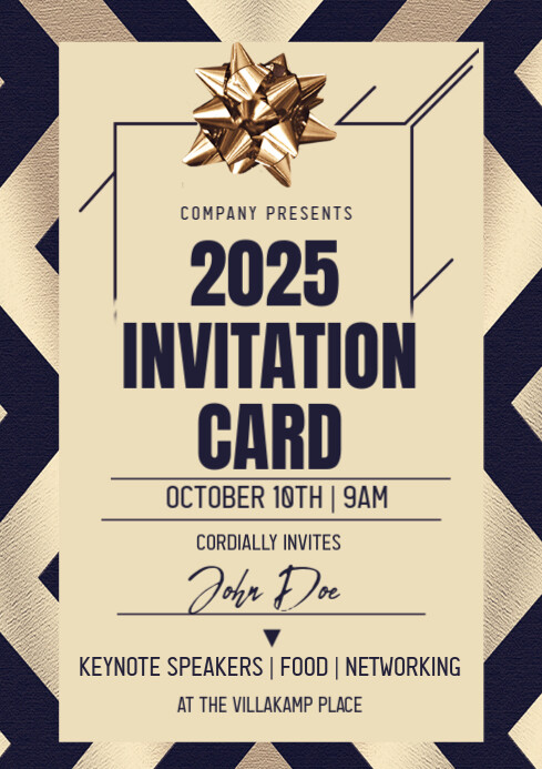 Copy of Yellow Modern & Minimal Invitation Card Flyer A3 | PosterMyWall
