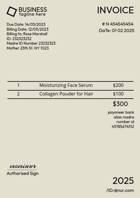 Copy of Yellow Modern & Minimal Invoice Ads Template A4 | PosterMyWall