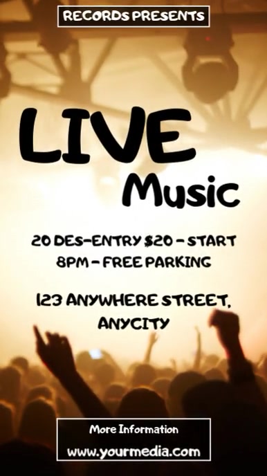 Copy of Yellow Modern & Minimal Live Music Reel Instagram | PosterMyWall