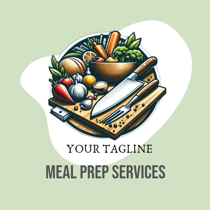 Copy of Yellow Modern & Minimal Meal Prep Services Lo | PosterMyWall