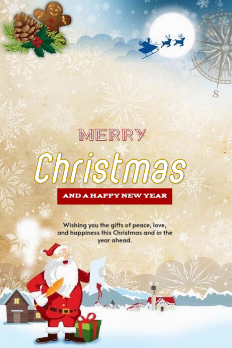 Copy of Yellow Modern & Minimal Merry Christmas Poster | PosterMyWall