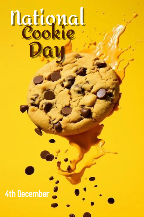 Copy of Yellow Modern & Minimal National Cookie Day Celebration ...