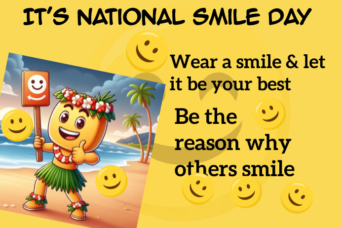 Plantilla de Yellow Modern & Minimal National Smail Poster | PosterMyWall