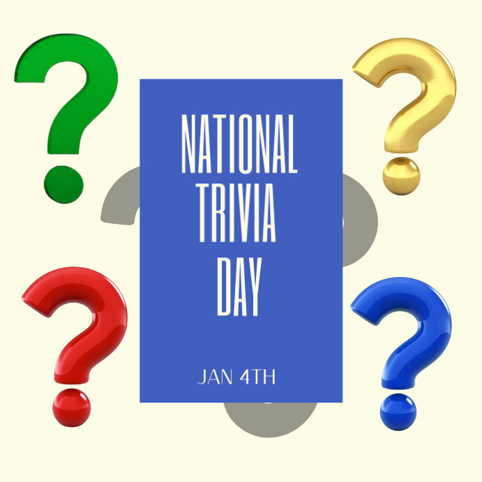 Copy of Yellow Modern & Minimal National Trivia Day Instagram Post ...