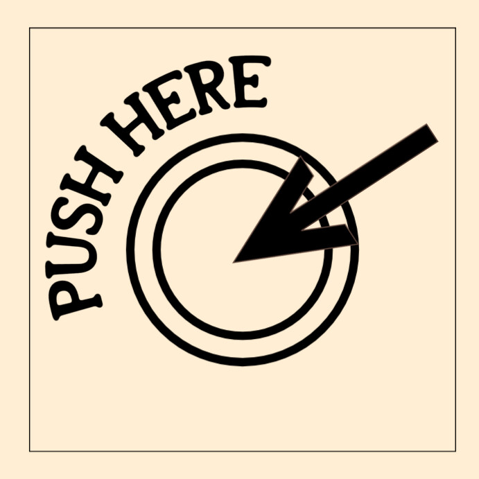 Yellow Modern & Minimal Push Here Door Sign Instagram Post Template ...