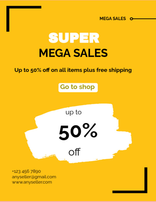 Yellow Modern & Minimal Sales Flyer Flyer (us Letter) Template ...