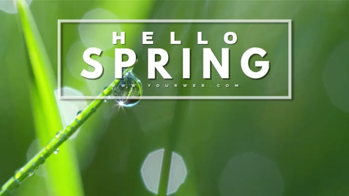 Modèle Yellow Modern & Minimal Spring Announcement Digital Display ...