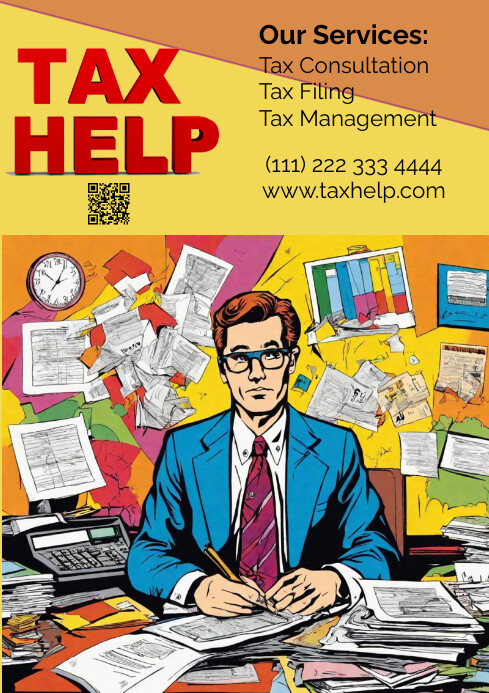 Copy of Yellow Modern & Minimal Tax Services A4 | PosterMyWall