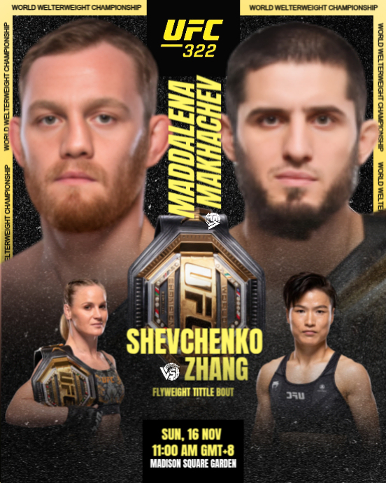 Yellow Modern & Minimal Ufc 322 : Maddalena Vs Makhachev Instagram ...