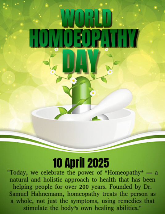 Copy of Yellow Modern & Minimal World Homoeopathy Day Flyer (us Letter ...