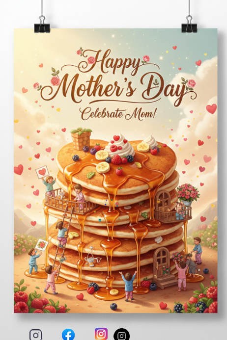 Plantilla de Yellow Mother's Day Flyer Design Poster | PosterMyWall