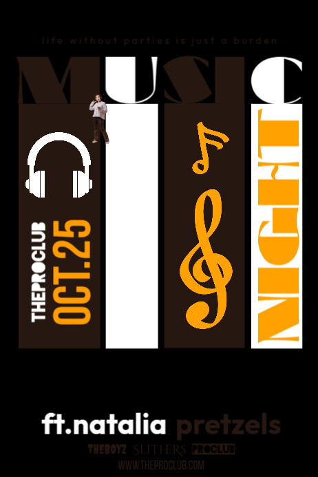 Yellow Music Night Template | PosterMyWall