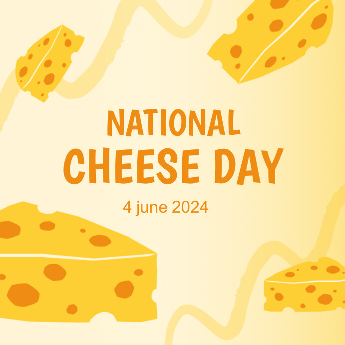 Plantilla de Yellow National Cheese Day Instagram Post | PosterMyWall