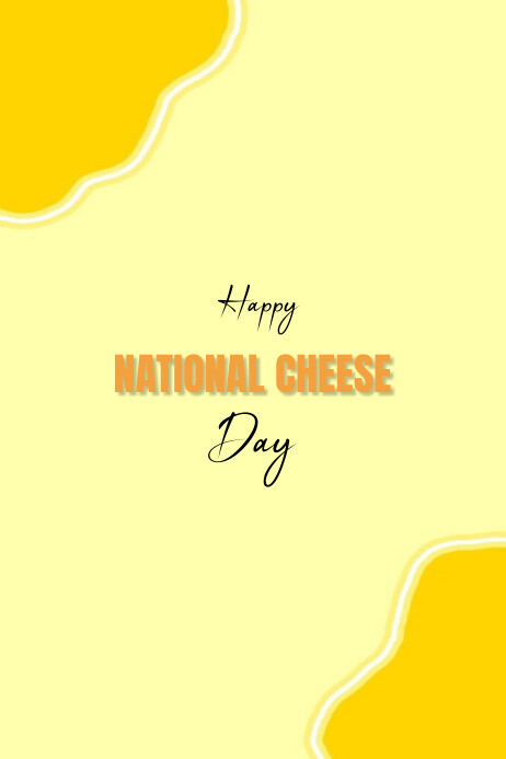Plantilla de Yellow National Cheese Day Poster | PosterMyWall