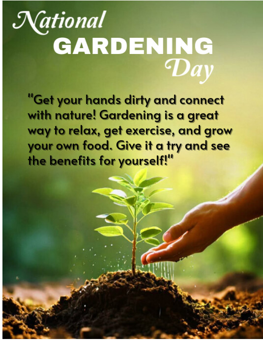 Yellow National Gardening Day Flyer (us Letter) Template | PosterMyWall