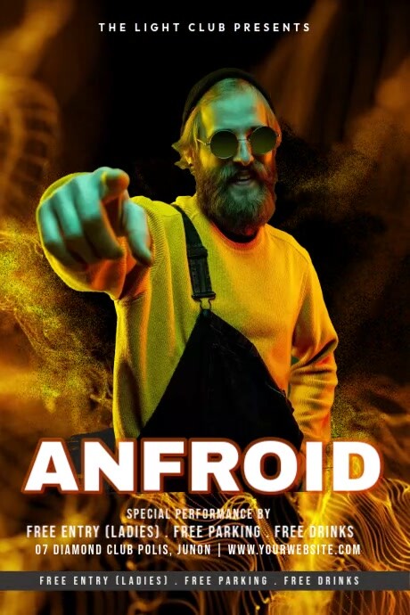 Yellow Night Party Template | PosterMyWall