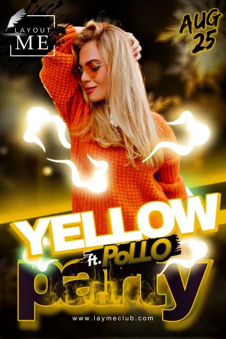 Yellow Night Party Template | PosterMyWall