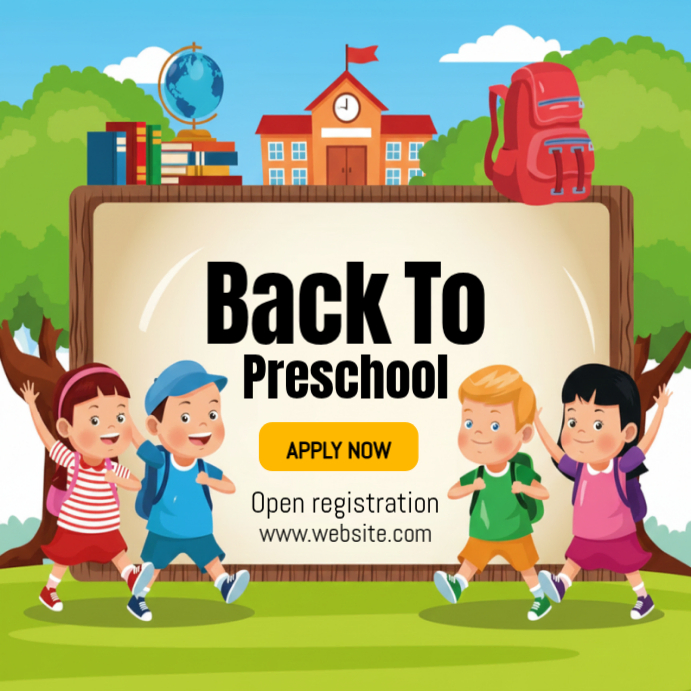 Yellow Open Registration 2026 Instagram Post Template | PosterMyWall