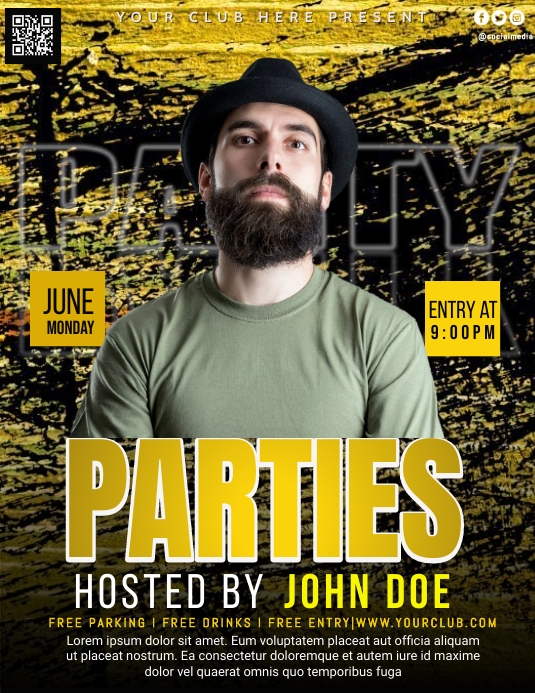 Copy of Yellow Party Ads | PosterMyWall