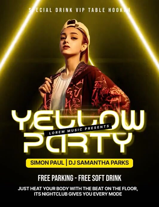 Yellow Party Template | PosterMyWall