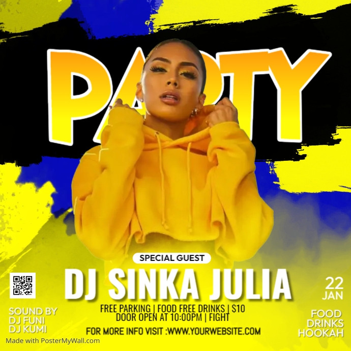 Yellow Party Design Template | PosterMyWall