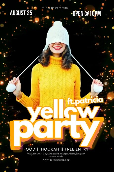Yellow Party Flyer Template | PosterMyWall