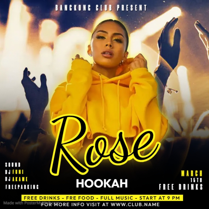 Yellow Party Theme Template | PosterMyWall