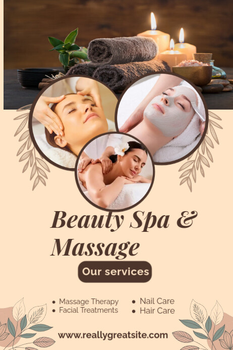 Copy of Yellow Pastel Beauty Spa And Massage Ad Poster | PosterMyWall