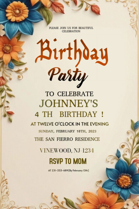 Yellow Pastel Birthday Card Poster Template | PosterMyWall