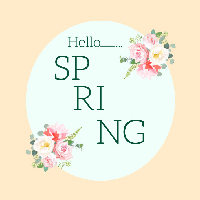Plantilla de Yellow Pastel Hello Spring Instagram Post | PosterMyWall