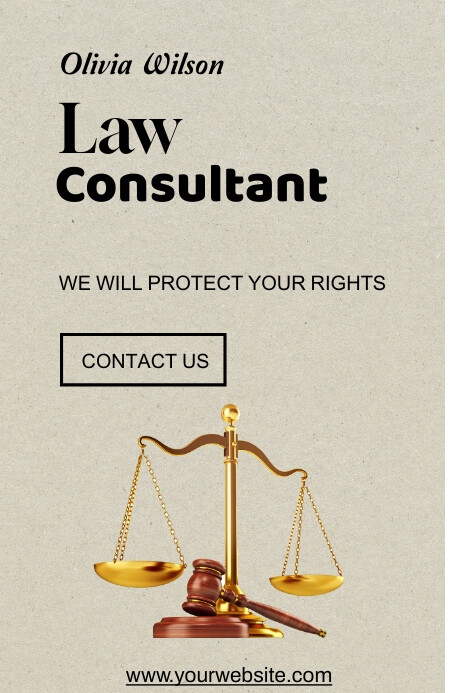 Yellow Pastel Law Firm Poster Template | PosterMyWall