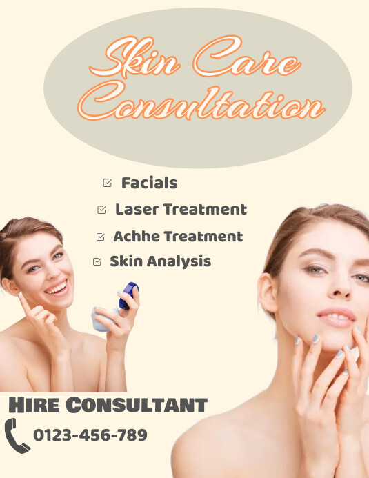 Yellow Pastel Skin Care Consultation Flyer (u Template | PosterMyWall