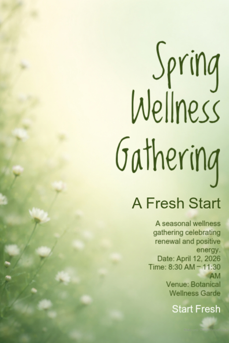 Yellow Pastel Spring Wellness Editorial Poster Poster Template ...