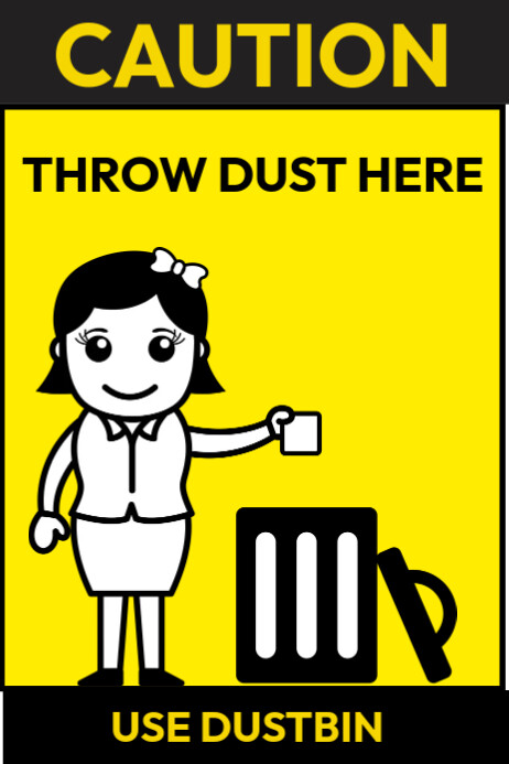 Copy of Yellow Pastel Throw Dust Here Poster | PosterMyWall