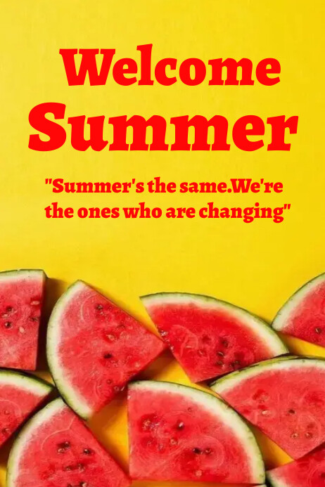 Plantilla de Yellow Pastel Welcome Summer Poster | PosterMyWall