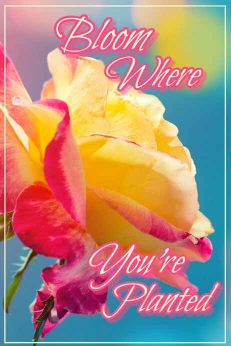 Plantilla de Yellow/pink Typographic Inspiration Poster | PosterMyWall