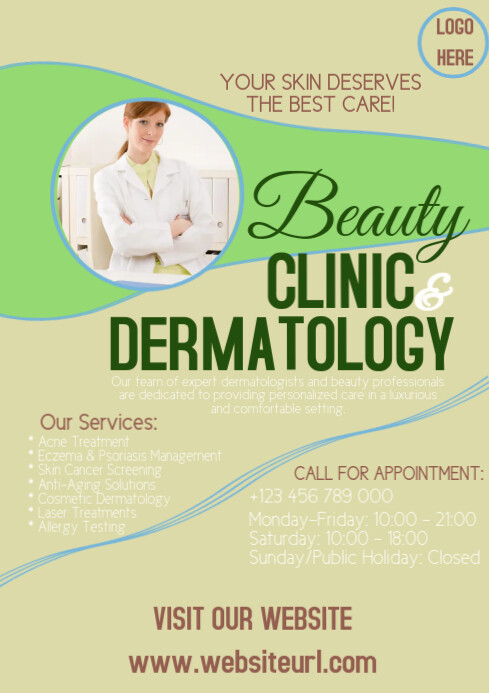 Copy of Yellow Profesional Dermatology Clinic A1 | PosterMyWall