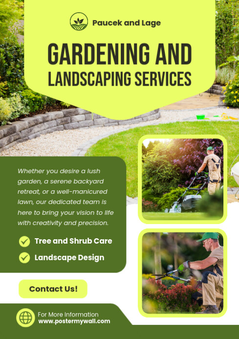 Yellow Profesional Gardening And Landscaping Service A4 Template ...