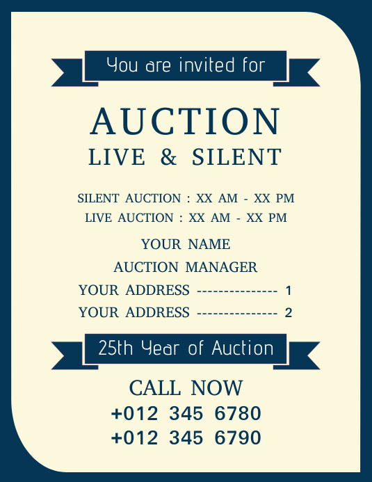 Yellow Professional Auction Flyer (us Letter) Template | PosterMyWall