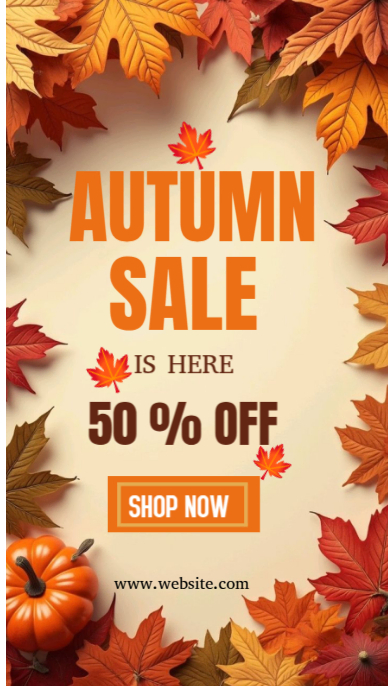 Copy of Fall Vibes Big Autumn Sale | PosterMyWall