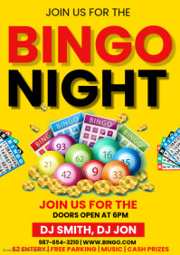Bingo night event invitation poster flyer Template | PosterMyWall