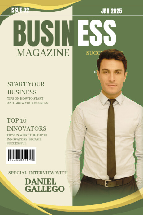 Copy of Yellow Professional Business Magazine Cover Poster | PosterMyWall