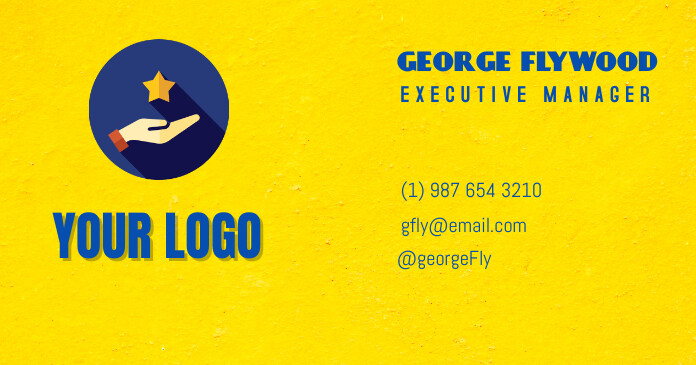 Plantilla de Yellow Professional Bussiness Card Facebook S | PosterMyWall